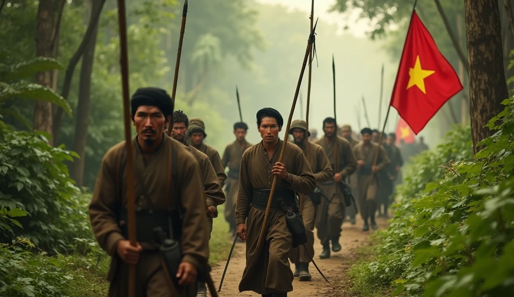 Late 19th century Vietnamese rebel soldiers from Bắc Ninh, Thái Nguyên ...