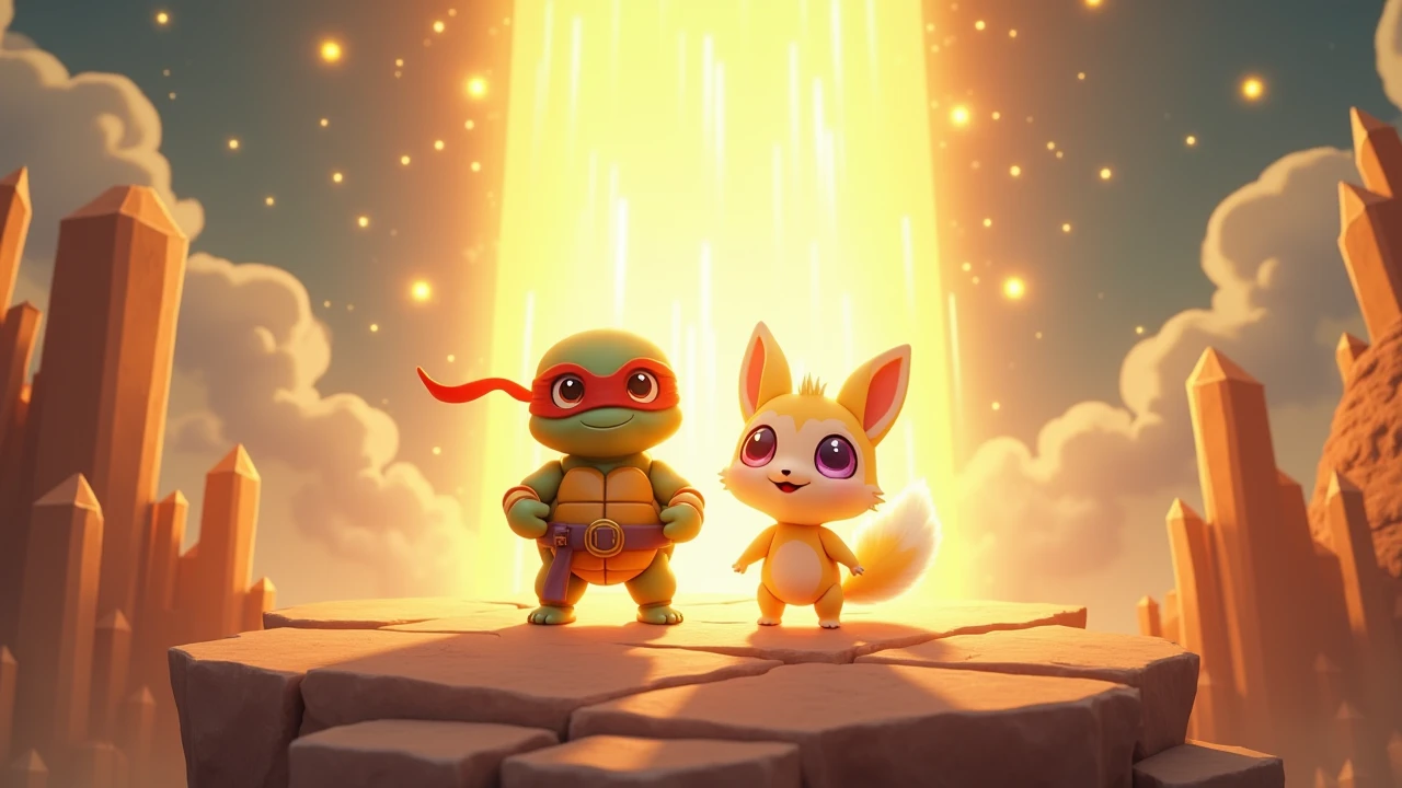 "Chibi Roko — a chubby and adorable ninja turtle with pastel green skin ...