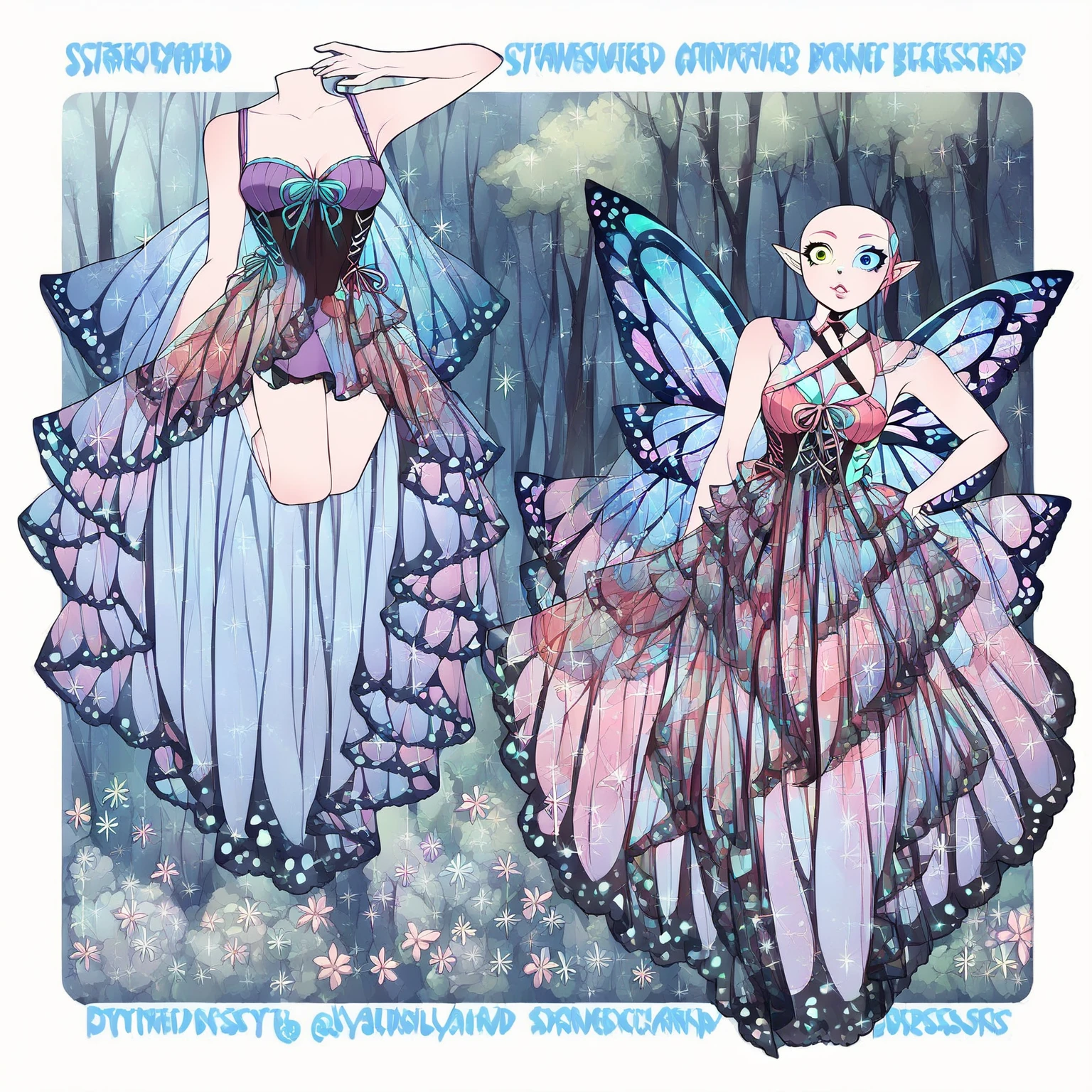 intricate details, ((solo girl)), anime style, (((Fairy wings - SeaArt AI