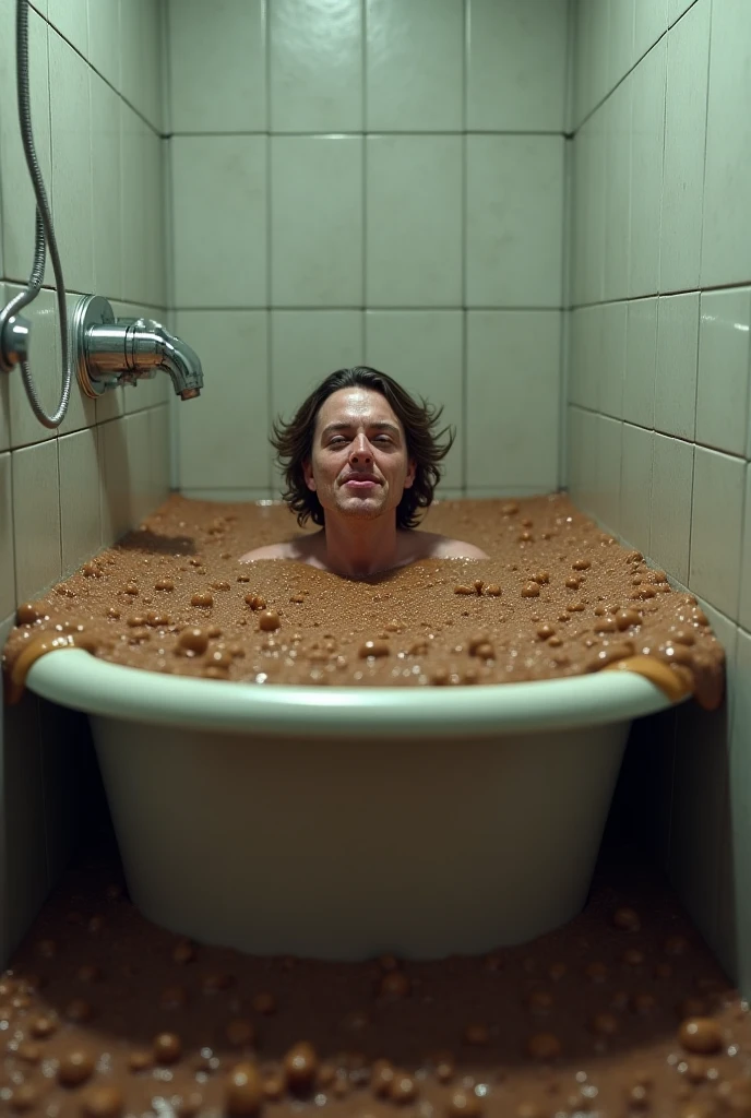 Take a bath full of poop - SeaArt AI