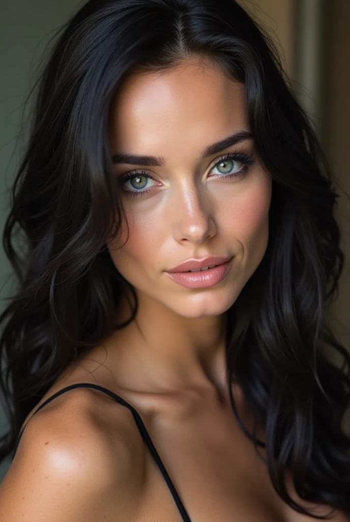 Un visage de femme qui est très blanche de peux avec des yeux bleues en ...