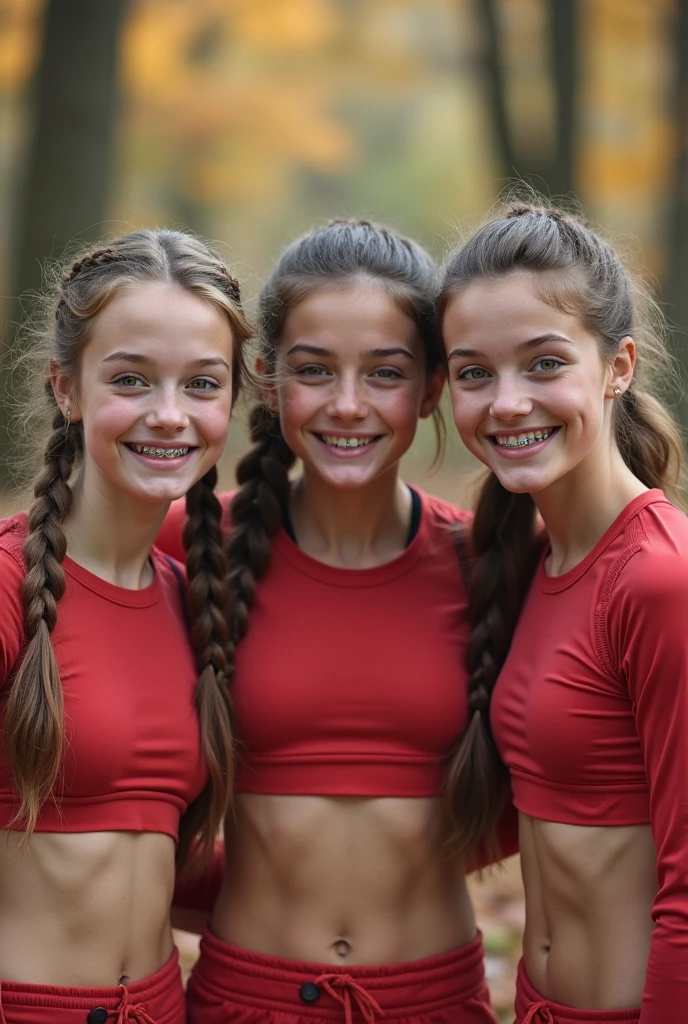 A photorealistic image of a group of young sporty Slovak girls - SeaArt AI