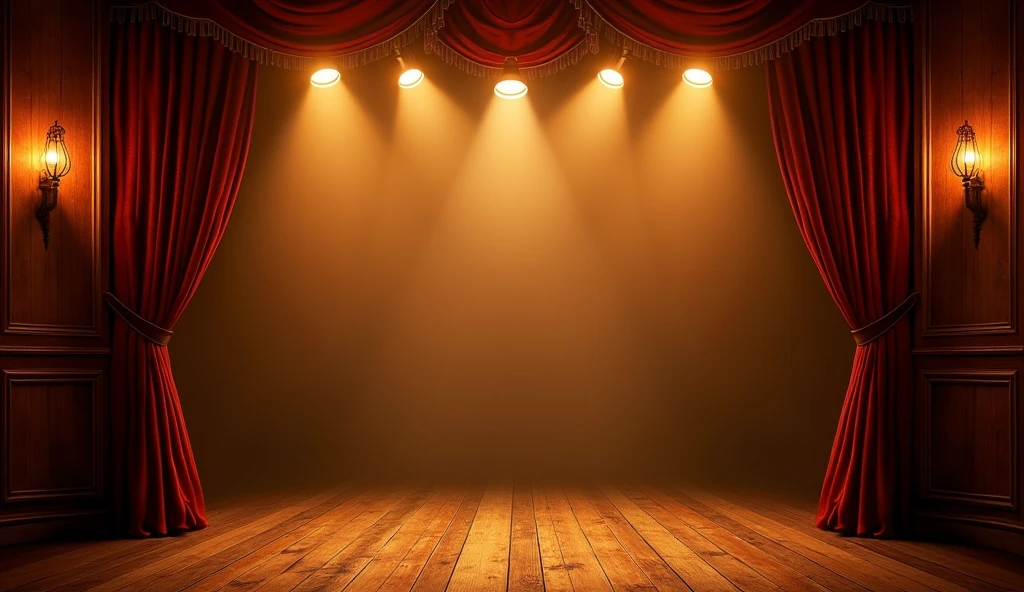 A vintage-style karaoke stage with warm, dim lighting and a retro ...