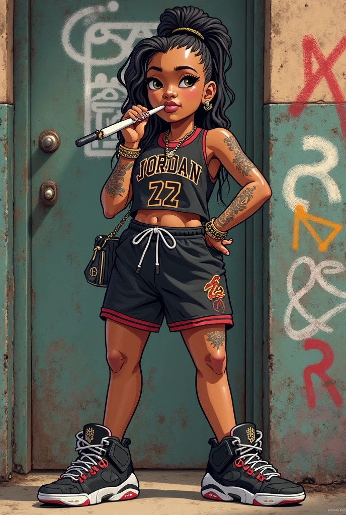 Reggie from rocket power cartoon with black matching jordan outfit ...