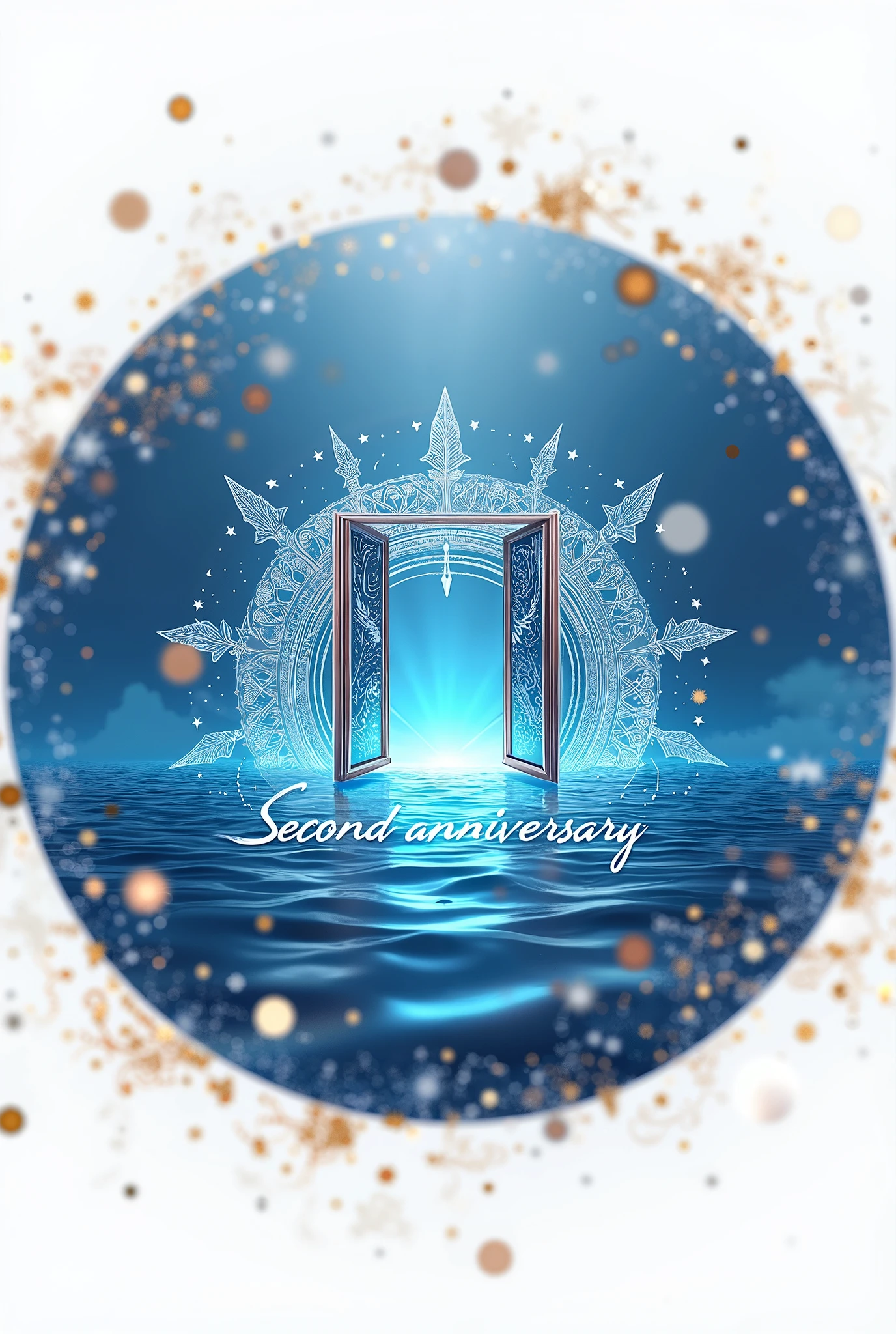 The Sea Art logo, words "Second Anniversary.", the Sea Art logo appears ...