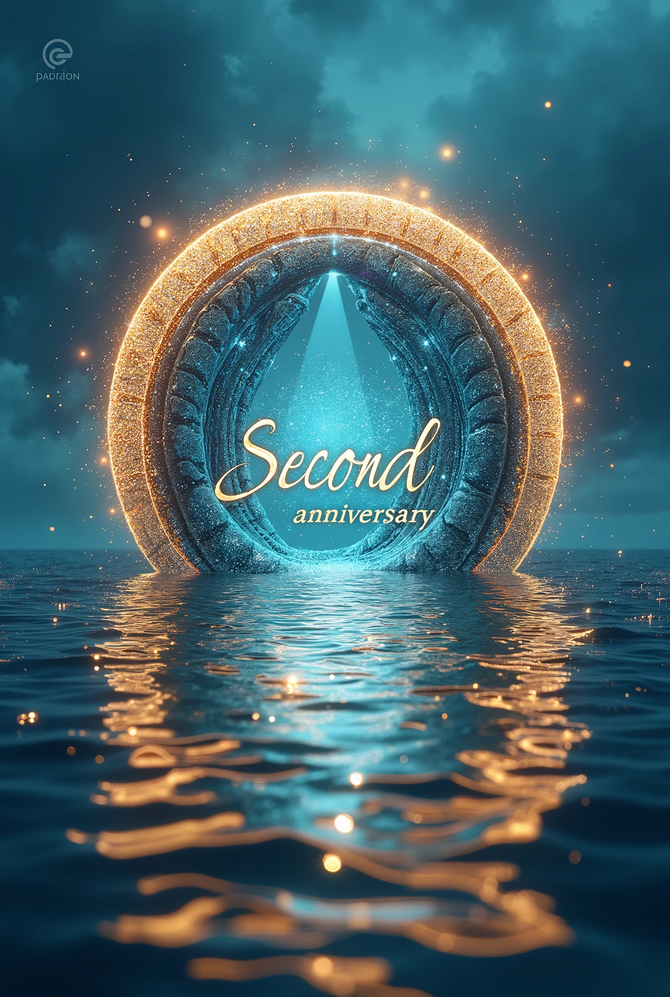 The Sea Art logo, words "Second Anniversary.", the Sea Art logo appears ...