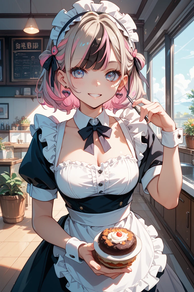 Fluorescent mottled hair。Maid。 - SeaArt AI