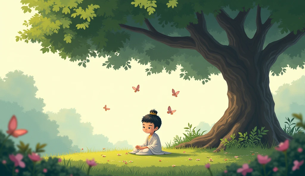 “Using the same chibi character from the reference image, young Siddhartha sitti - SeaArt AI