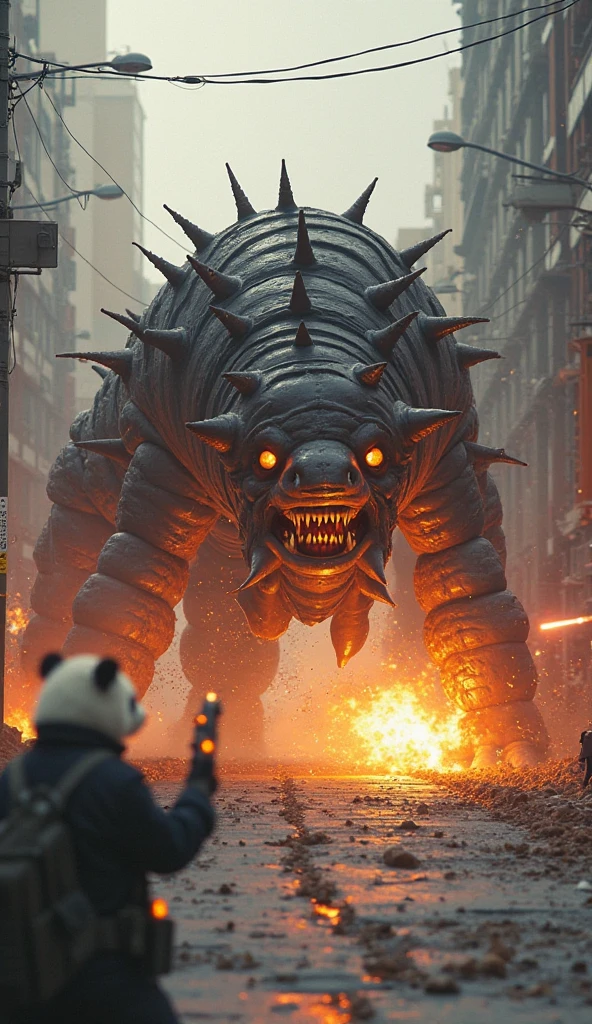 34"The street is a war zone as the panda police launch bomb after bomb ...