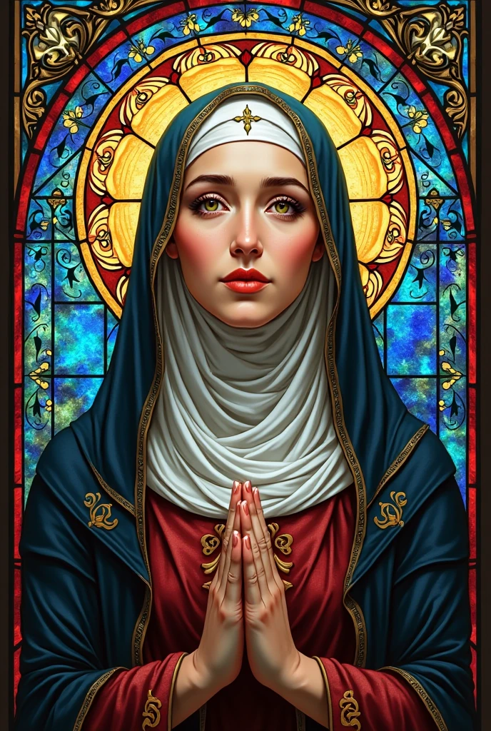 Mother Incarnación Colomina in stained glass - SeaArt AI