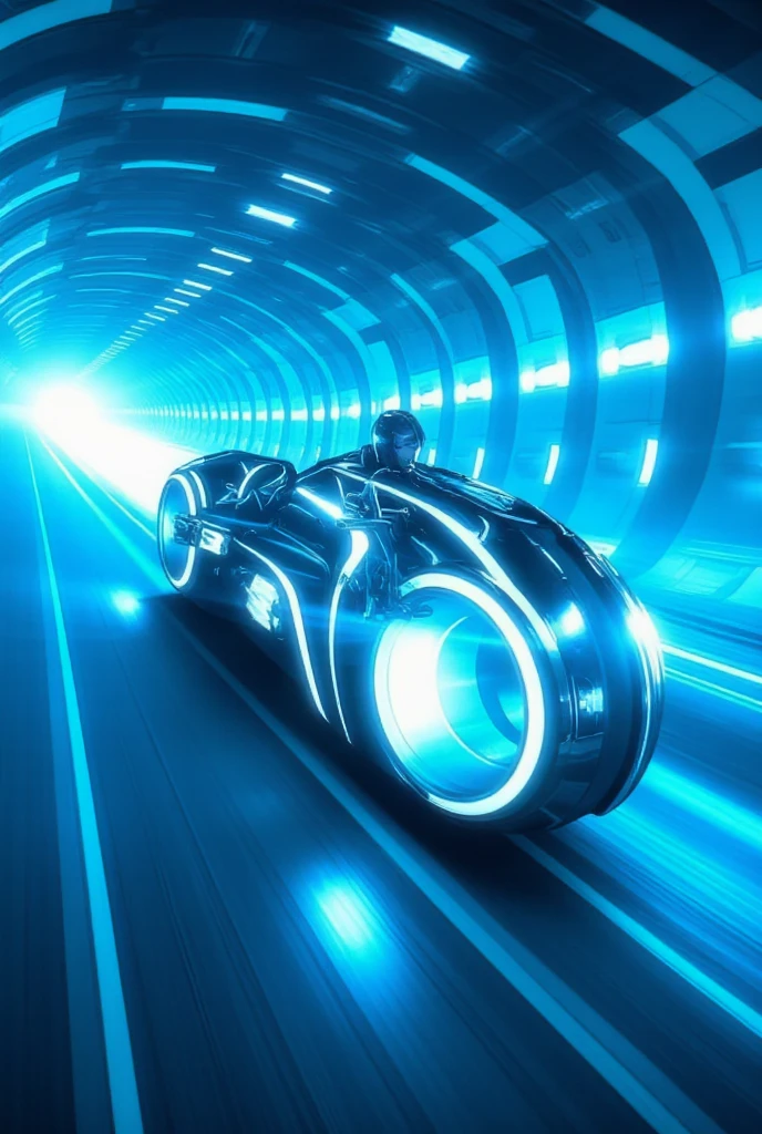 IMAGE OF THE MOTORCYCLE FROM THE MOVIE "TRON" COLOR WHITE POLISHED WITH ...