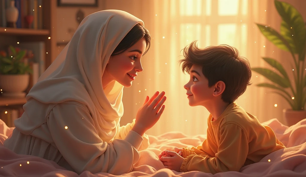 Mother : softly "Son, Allah is always with us. Have you ever recited ...