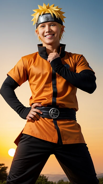 Hyper-realistic full-body portrait of Naruto Uzumaki from Naruto ...