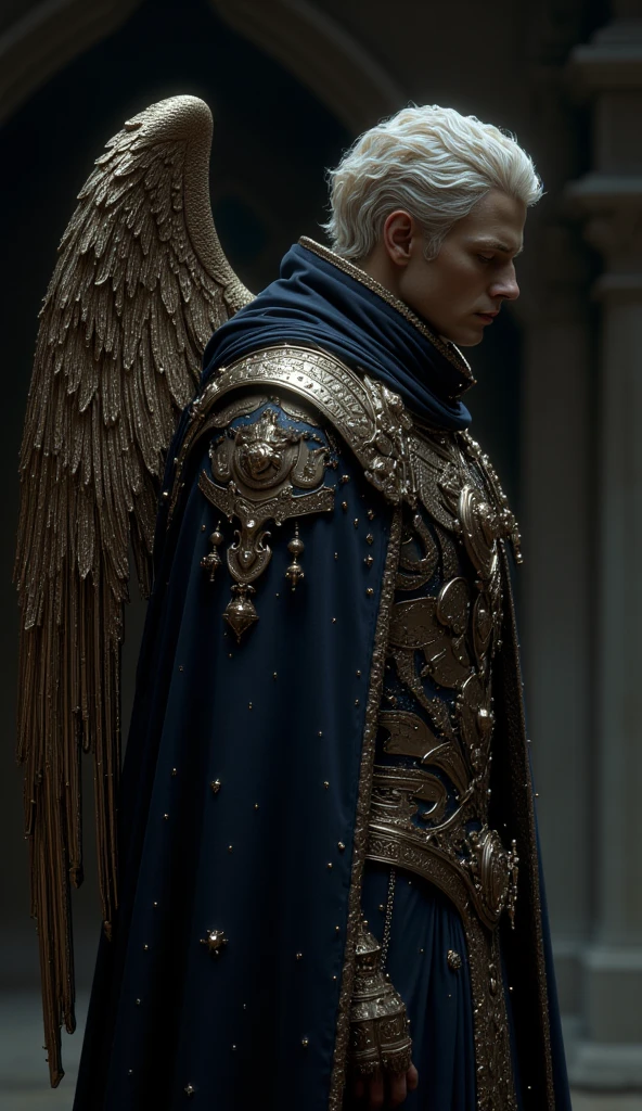 A beautiful man stands in the middle of the creator's room, Full Body ...