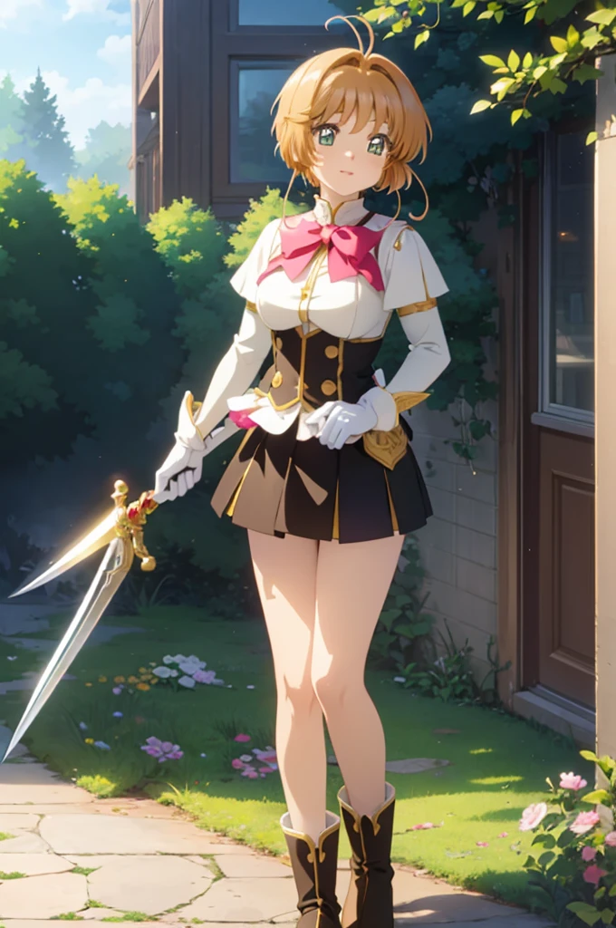 A beautiful girl in a combat stance, background of a forest, anime girl ...