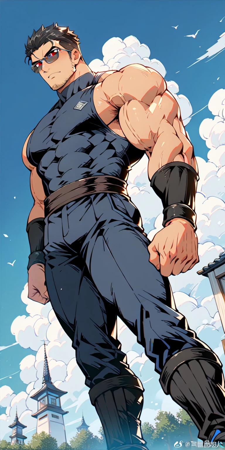 Anime, masculine man, towering height , strong manly muscle - SeaArt AI
