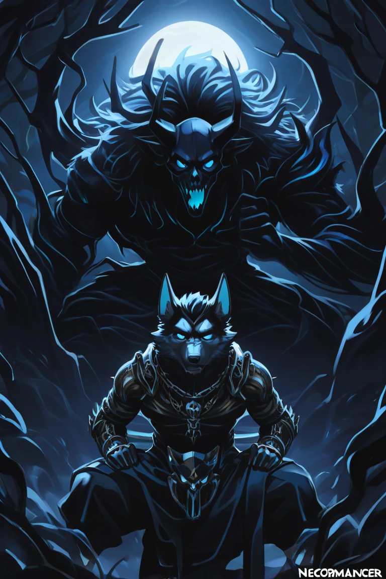 Wolf, male, necromancer, vtuber characters ideas - SeaArt AI