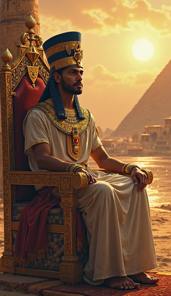 *"Realistic portrait of Pharaoh Pepi II, governing Ancient Egypt with ...