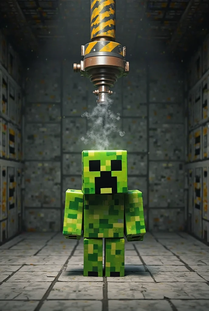 A 6-second video sequence made entirely in Minecraft game engine style ...