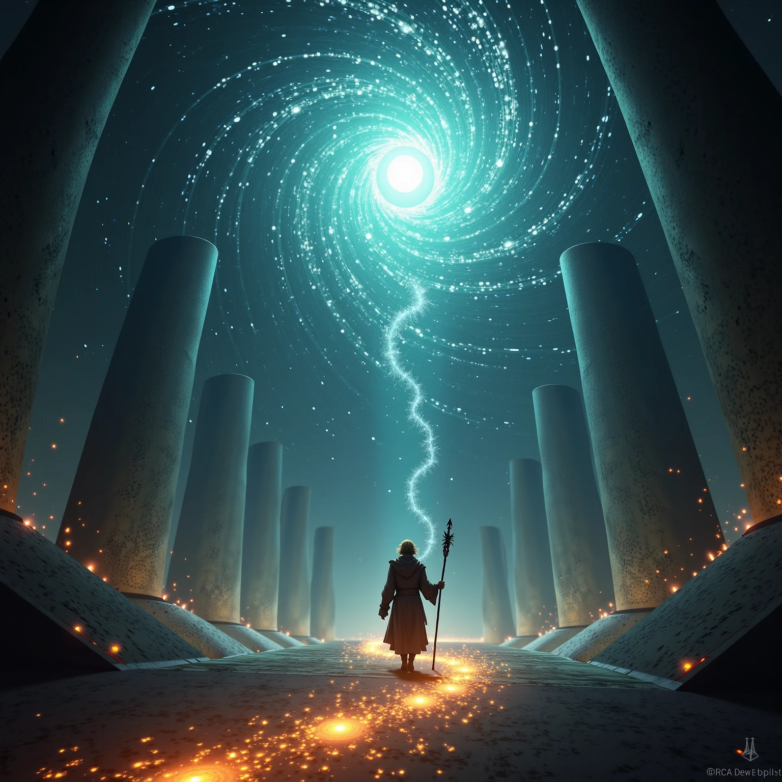 The Great and Wise Time Traveler Walks through the cosmic Hall of Time ...