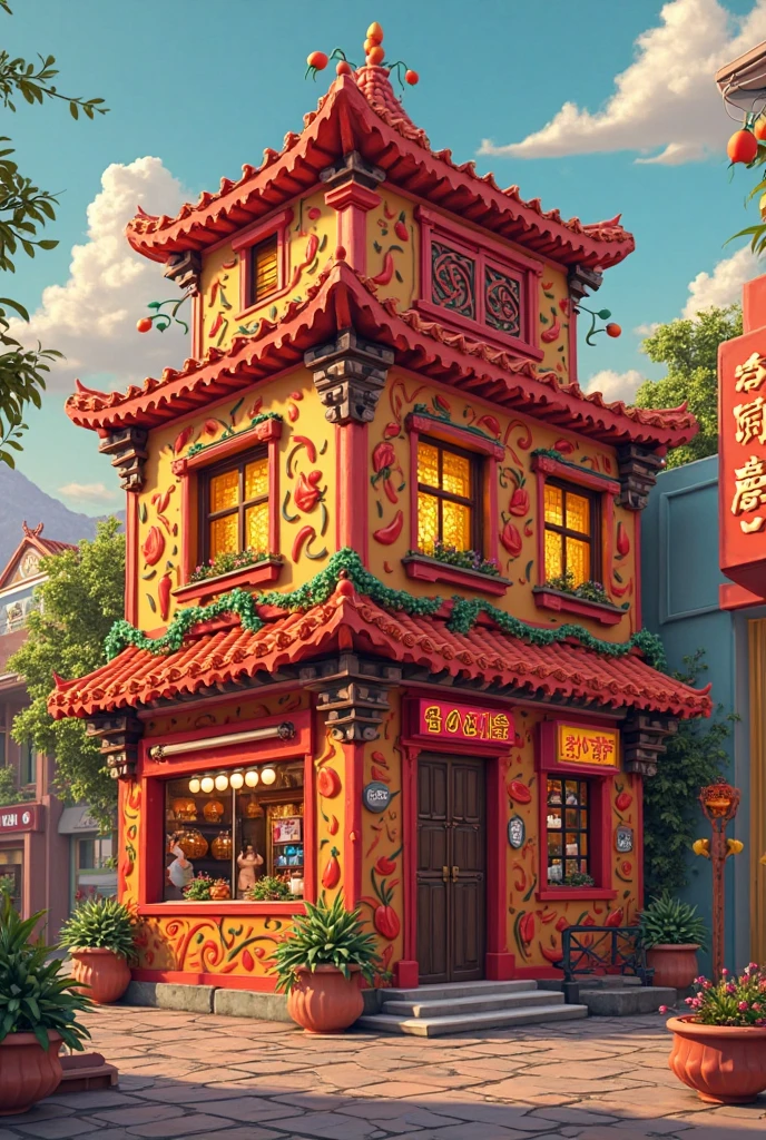 Chilli house, an actual chilli - SeaArt AI