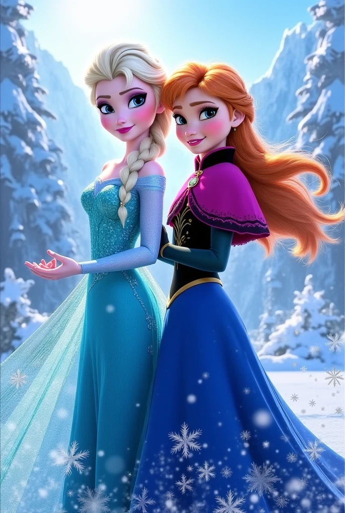 Elsa and anna - SeaArt AI