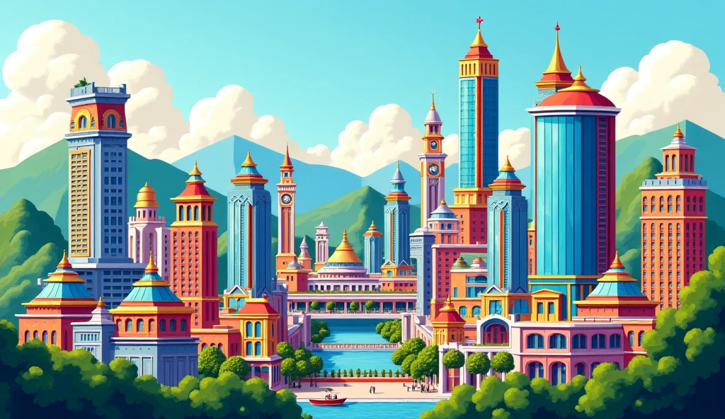 Buildings in Medellín - SeaArt AI