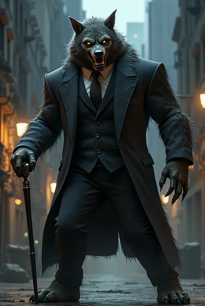 A werewolf wearing a suit - SeaArt AI