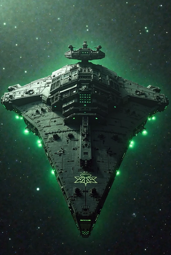 Darth Vader's executor-class ship with green lights instead of blue and ...