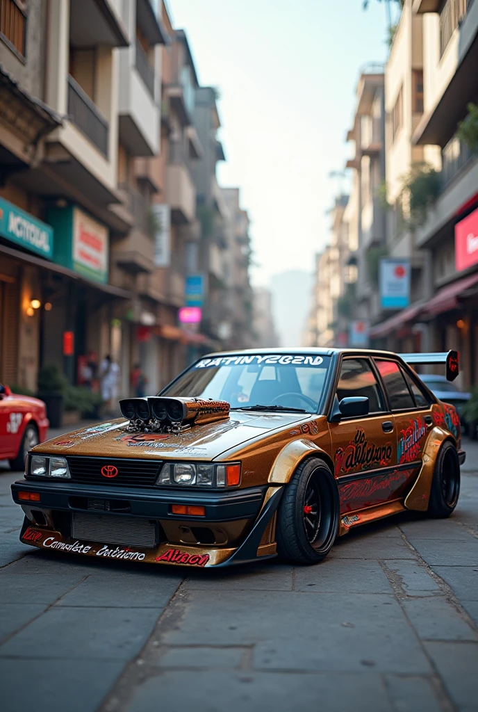 Toyota crolla gli 1.8 in pakistan modified - SeaArt AI