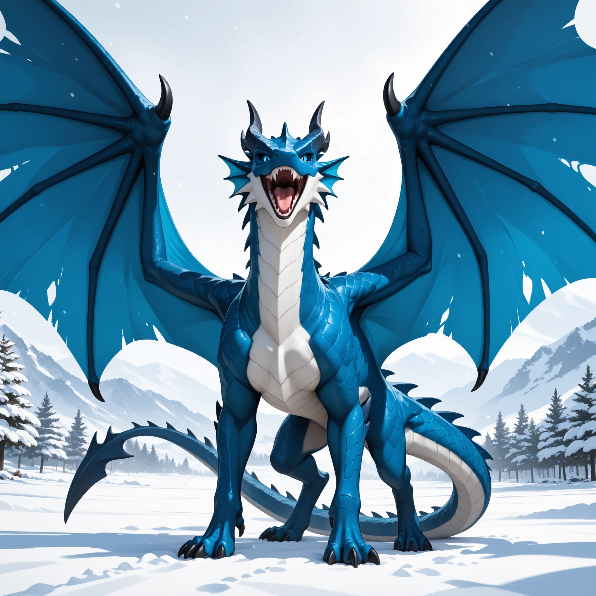 1dragon, feral, beast, black sclera, blue eyes, slit pupils ...