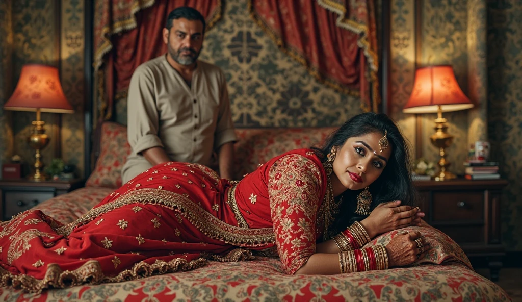 Below is a revised description of the scene with the background ...