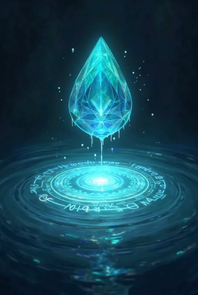 NYR'MIREN GEM (Water Elemental Gem) Shape: Turquoise-blue teardrop ...
