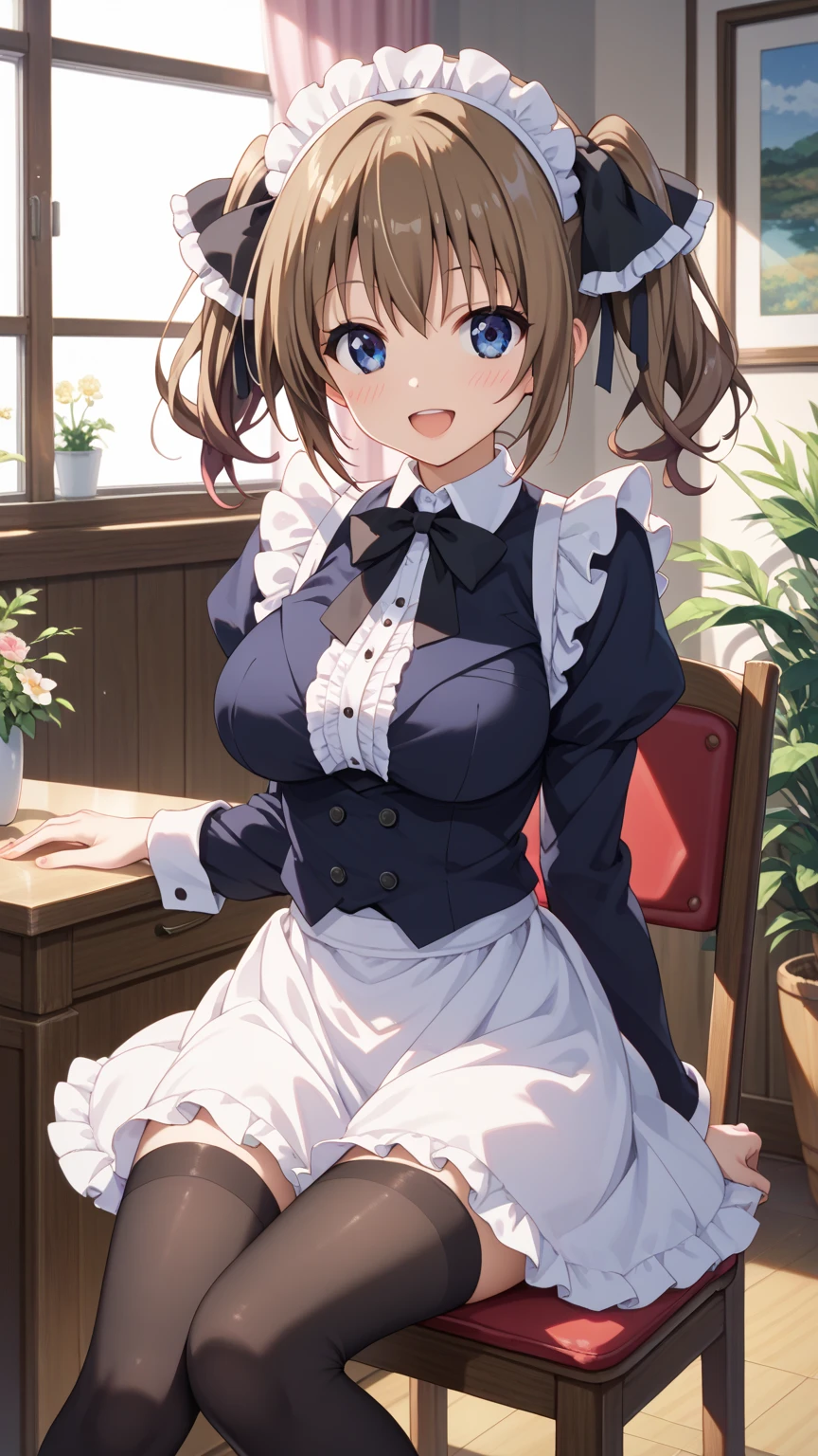 (傑作, 高解像度, 最高品質, 最高品質), minatsu shiina, blue eyes, brown hair - SeaArt AI