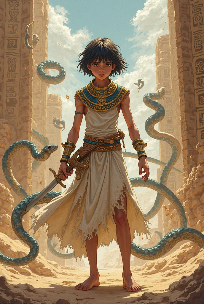 The anime character is a boy in ancient Egypt who is controlled by ...