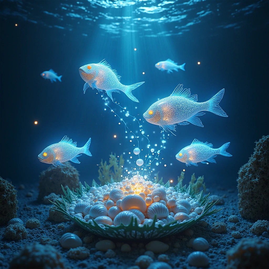 A picture of marine life transforming marine life into an artistic ...
