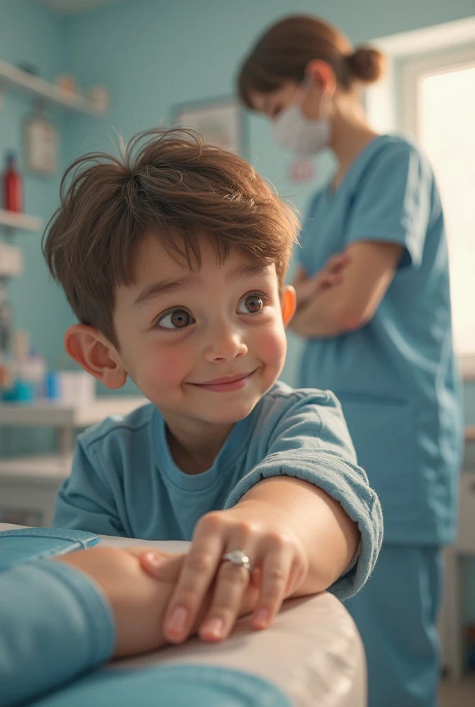 Image of a boy how donate blood - SeaArt AI