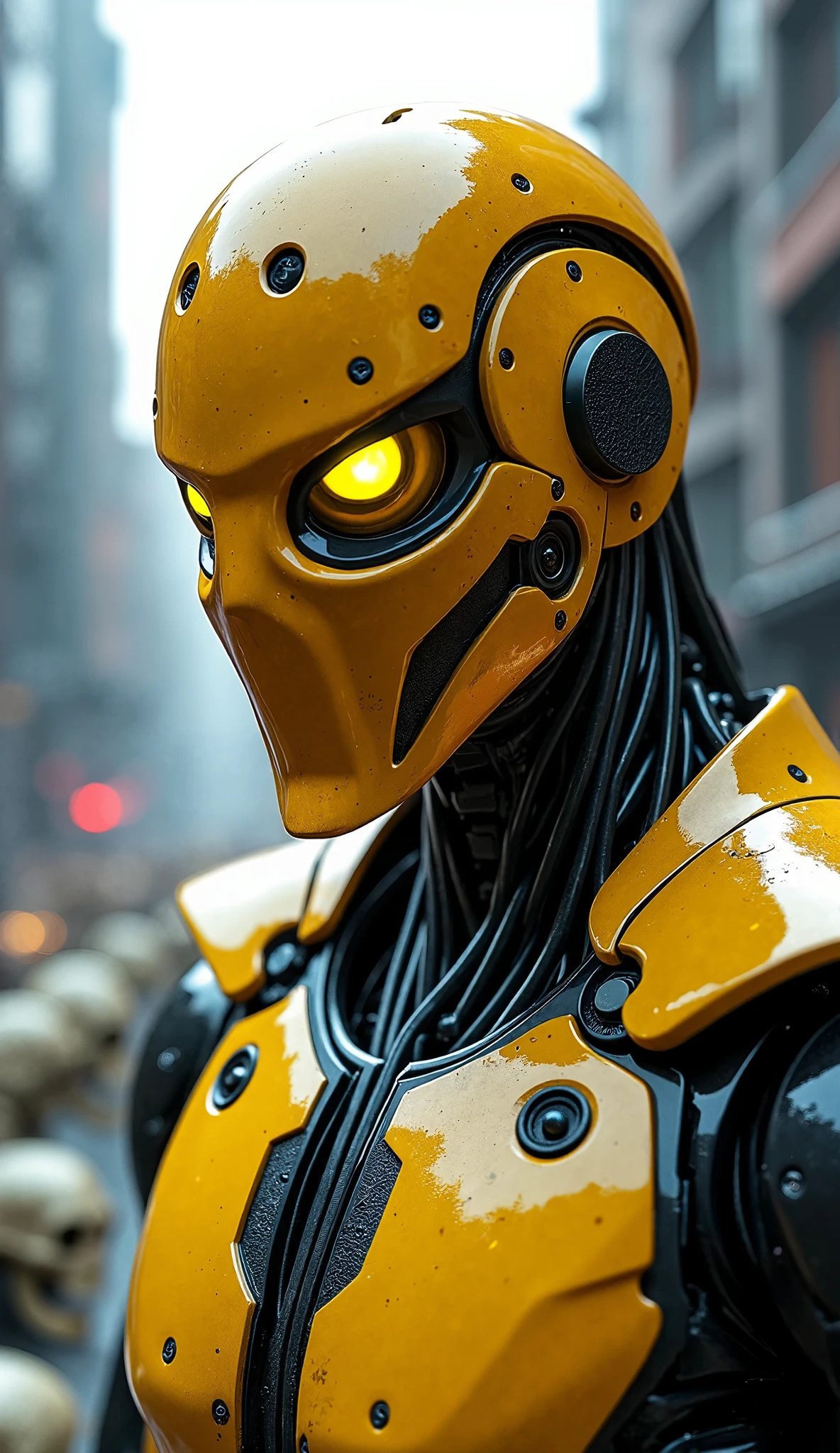 Cyrax from Mortal Kombat brilliant hyperrealistic image, With his shiny ...