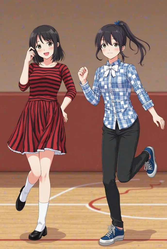 They are wearing cute tap dance costumes that match the gentle ...