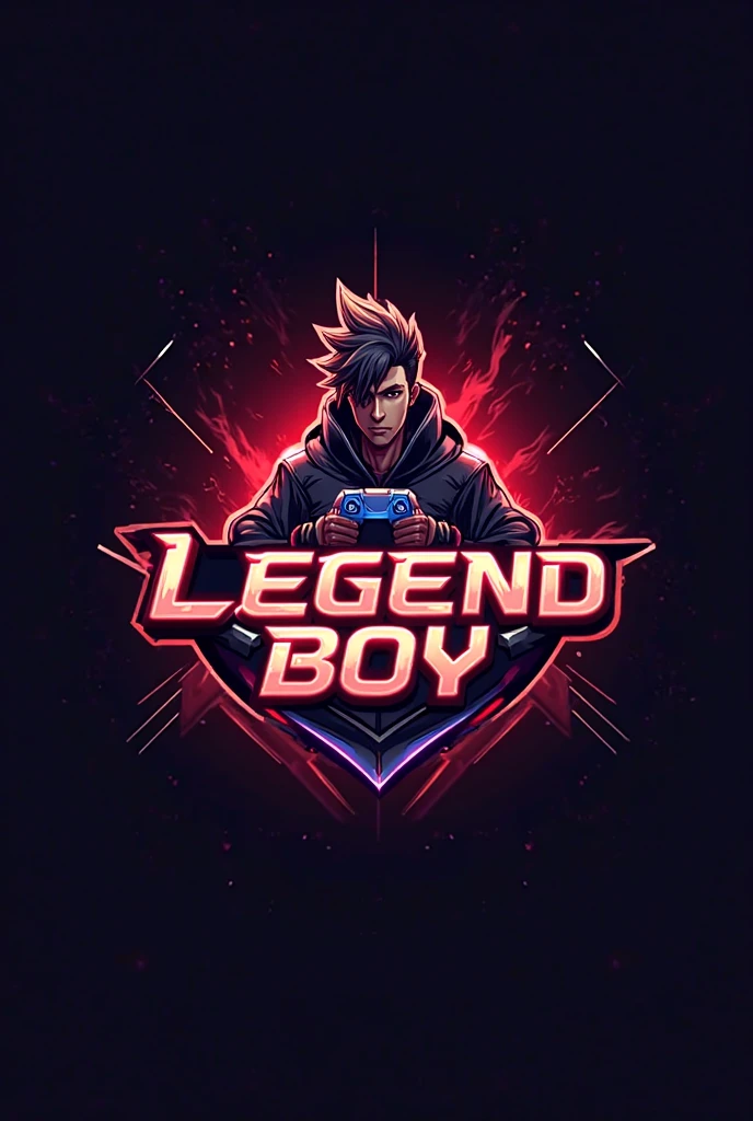 This is a gaming logo that features the name. Legend boy a futuristic ...
