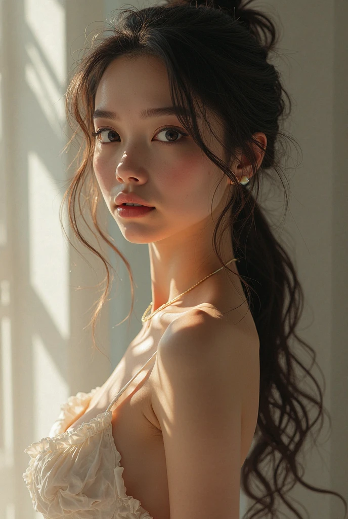 white girl with pony tail sexy - SeaArt AI