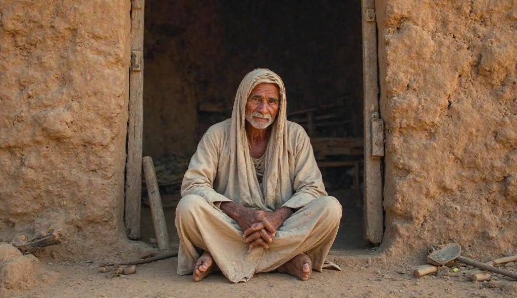 A fortysomething man, with tired features and eyes full of fatigue and ...