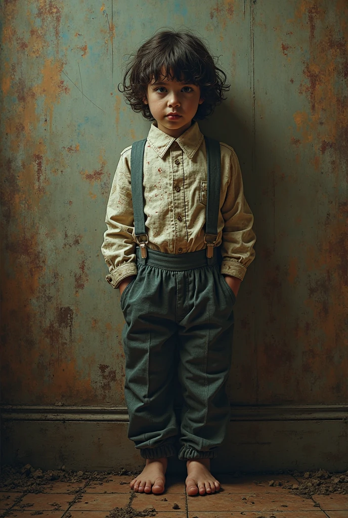"Full-body hyper-detailed 16K portrait of 'The Threshold ', a boy ...