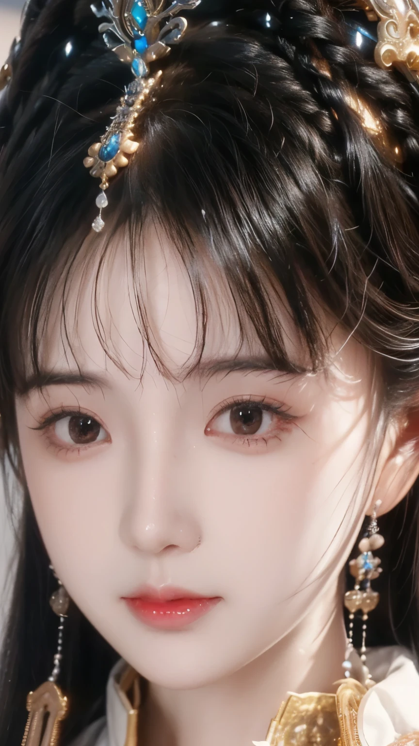 Closeup of a woman wearing a tia on her head, intricate ornate Anime ...