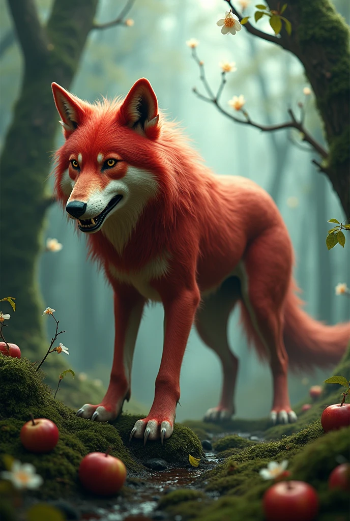 Wolf apple - SeaArt AI
