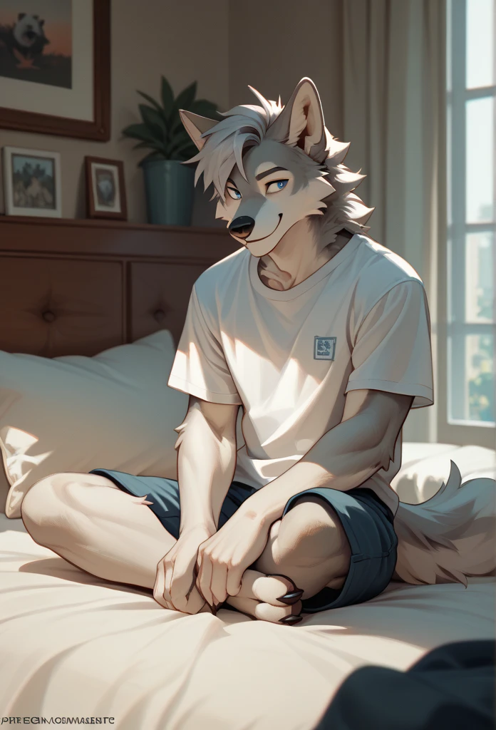 Alone, furry, furry, Wolf, tall, Thin, Smile , White fur,Light gray ...