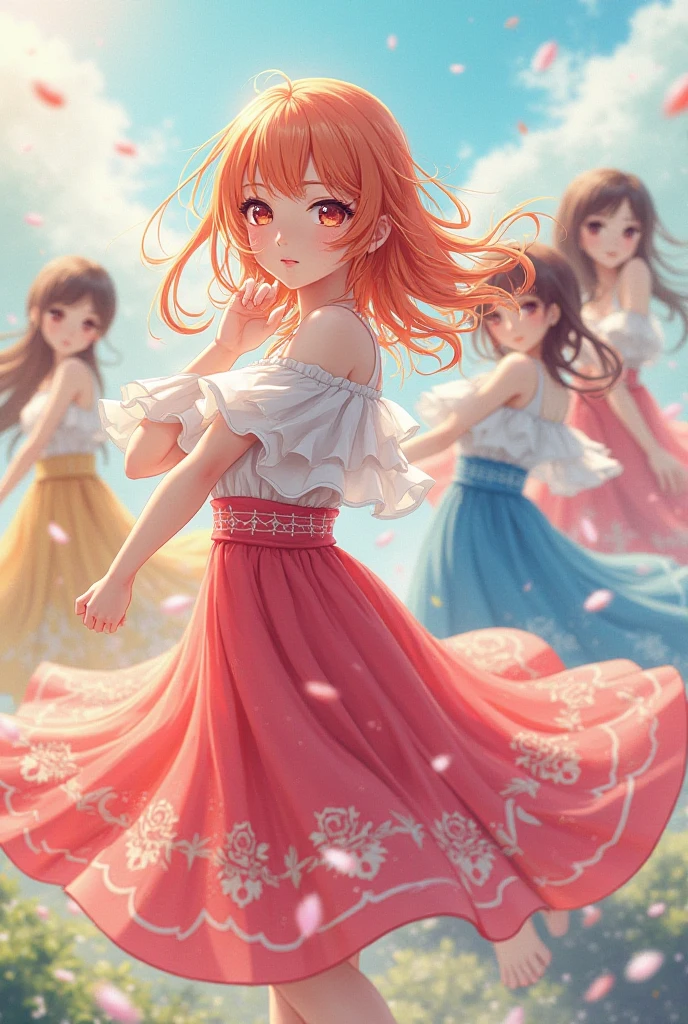 Anime women in skirts - SeaArt AI