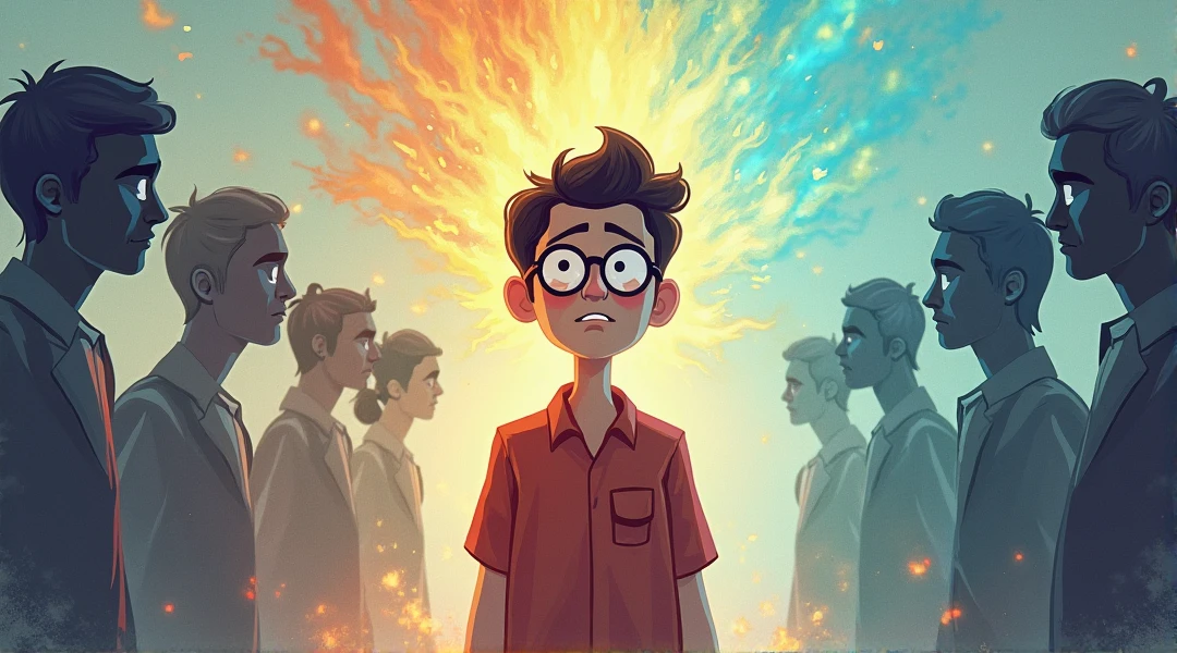 A person with spiritual glasses seeing people around them transform ...