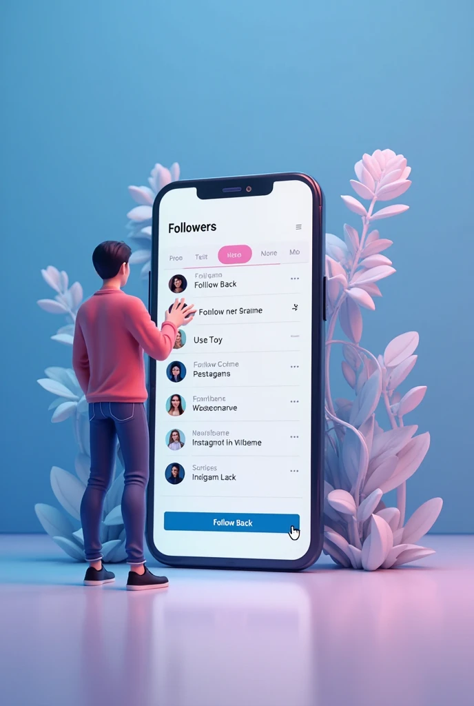 Create a video of following back a list of people on Instagram who ...