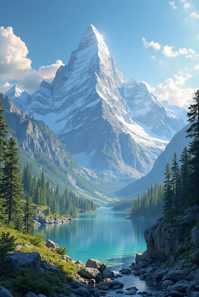 Create a beautiful mountain images - SeaArt AI